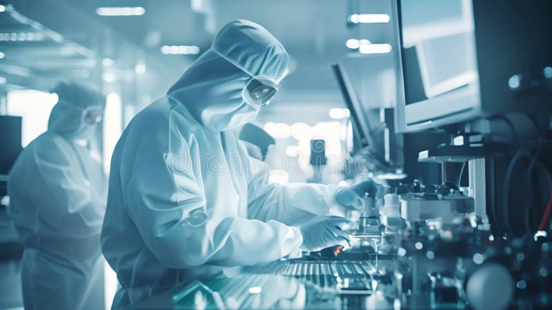 Data Scientists Work in a Modern Laboratory of a Technology Company on ...