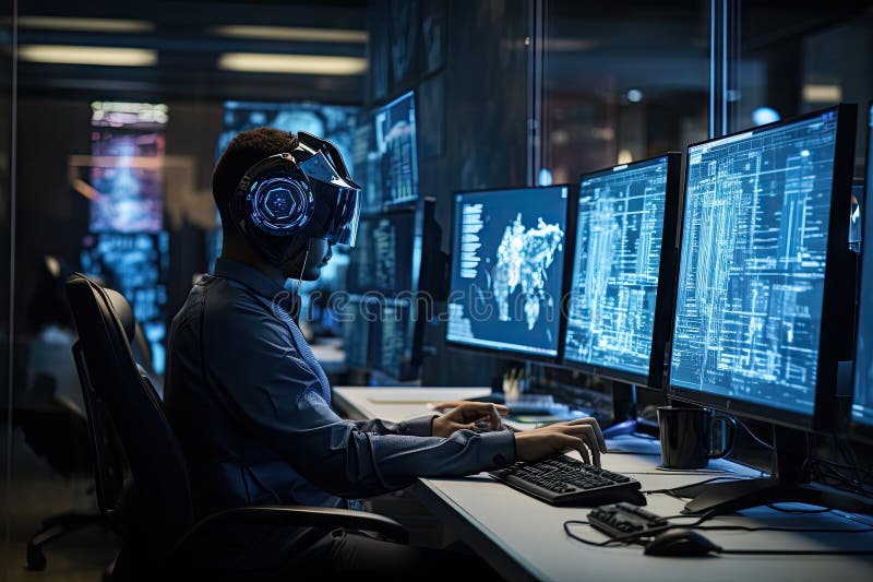 Data Scientists Work in a Modern Office of a Technology Company on the ...