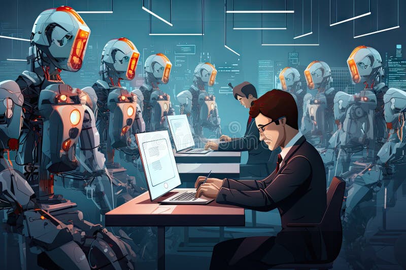 Data Scientists Work in a Modern Office of a Technology Company on the ...