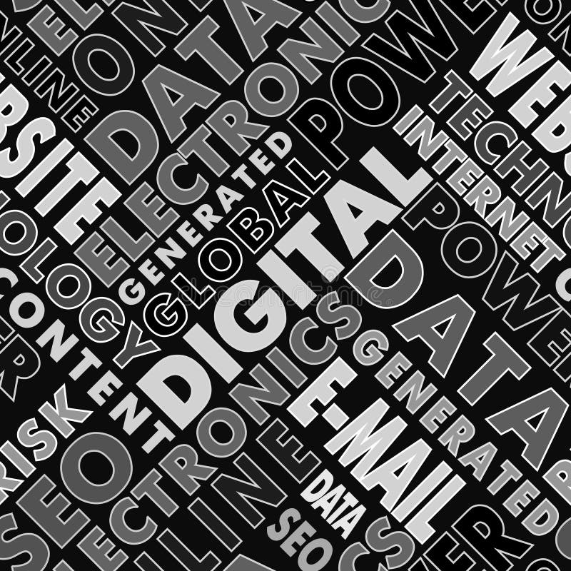 Data seamless gray black stock vector. Illustration of data - 96072642