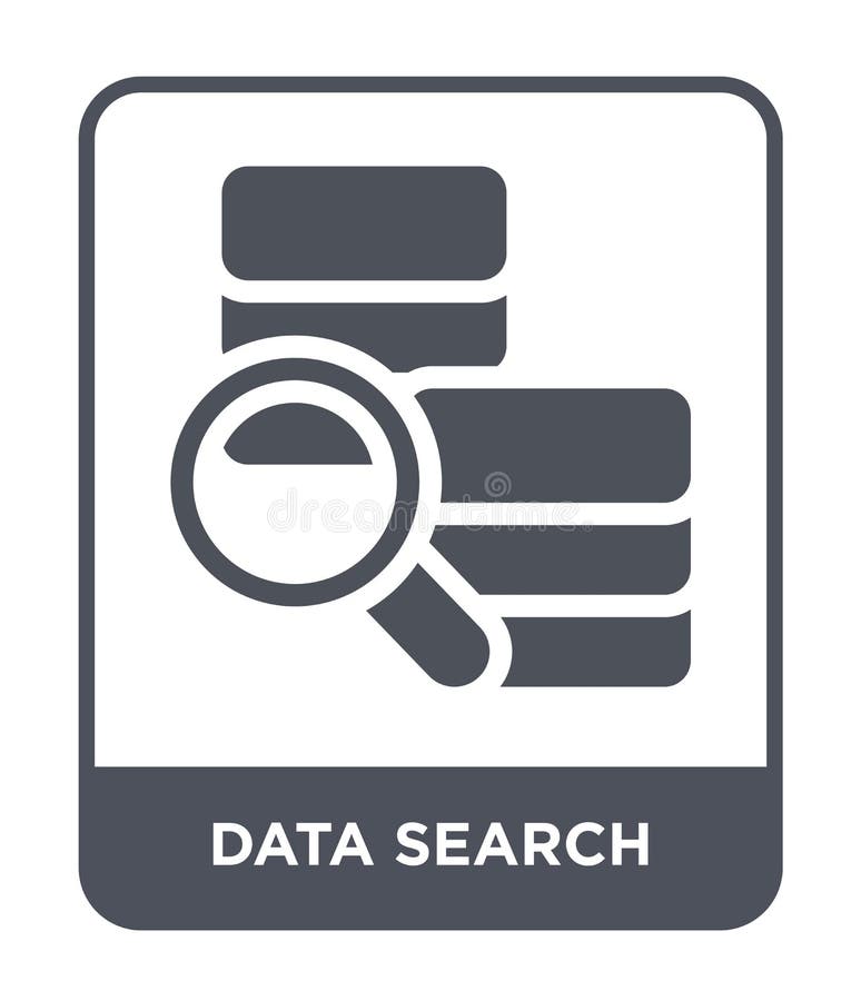 Data Search Icon in Trendy Design Style. Data Search Icon Isolated on ...