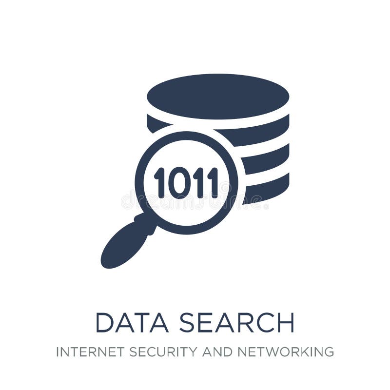 Data Search Icon. Trendy Flat Vector Data Search Icon on White B Stock ...