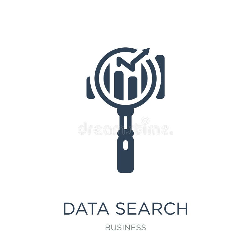 Data Search Interface Icon in Trendy Design Style. Data Search ...