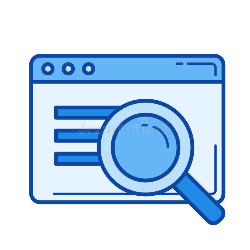 Data search line icon. stock vector. Illustration of instrument - 100293588