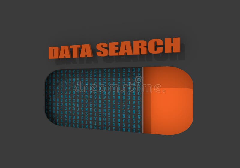 Data Search Loading. Concept of Internet Technology Stock Illustration ...