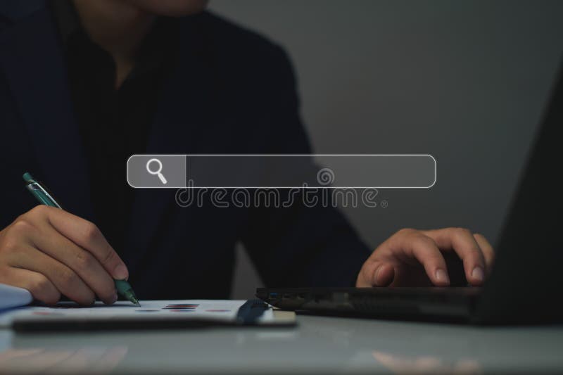 Data Search Technology Search Engine Optimization. Business People are ...