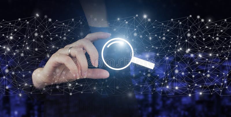 Data Search Technology Search Engine Optimization. Hand Hold Digital ...