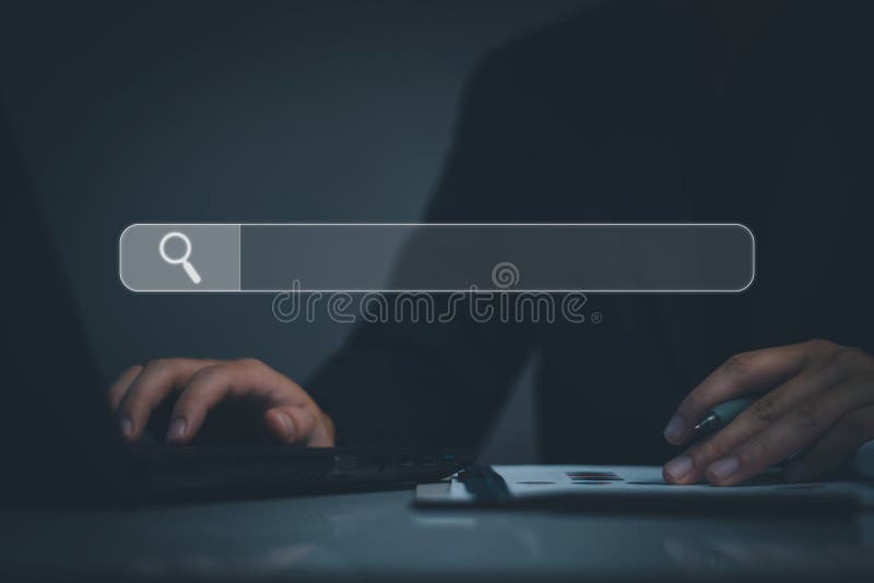 Data Search Technology Search Engine Optimization. Business People are ...