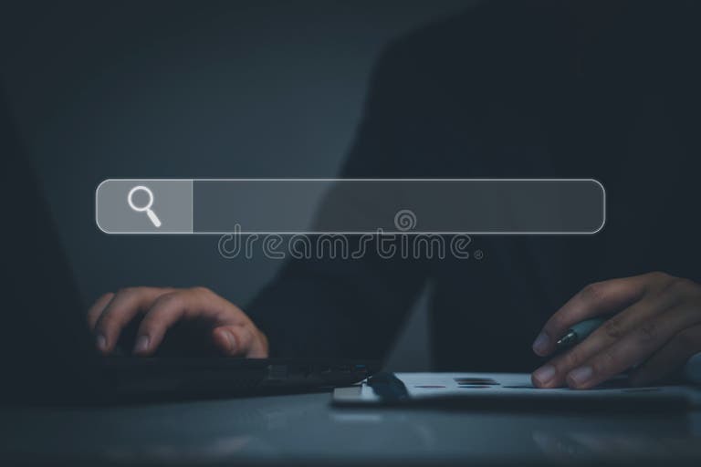 Data Search Technology Search Engine Optimization. Business People are ...