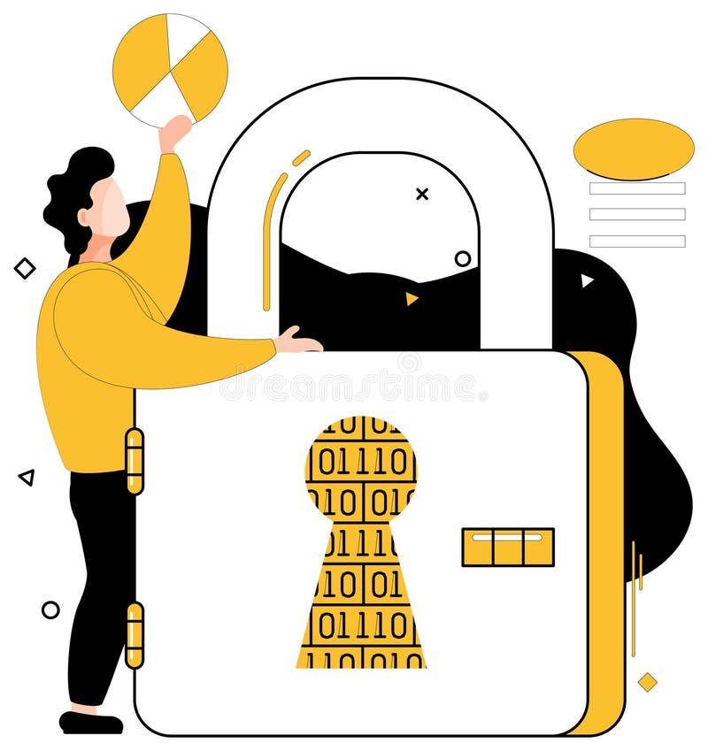 Data Security. Data Security Acts As Insurance Policy for Privacy Information Stock Vector ...