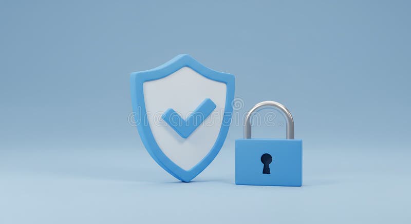 Data Security is Assured with this Secure Shield and Padlock. Data is ...