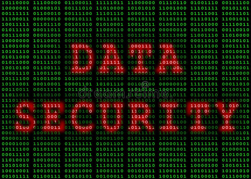 Data Security in Binary Green and Red Stock Photo - Image of coding ...
