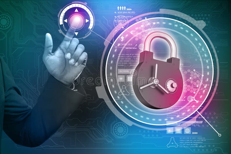 Data security concept stock illustration. Illustration of information ...