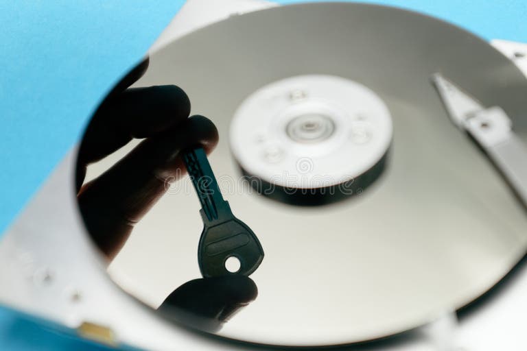 Data Security Concept. Cyber Security Concept with a Padlock on Hard ...