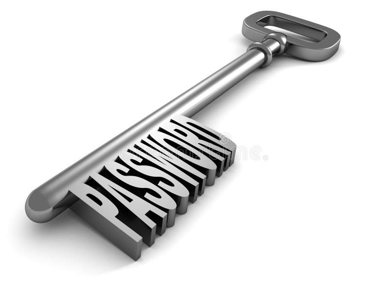 Data Security Concept Key with Password Word Stock Illustration ...