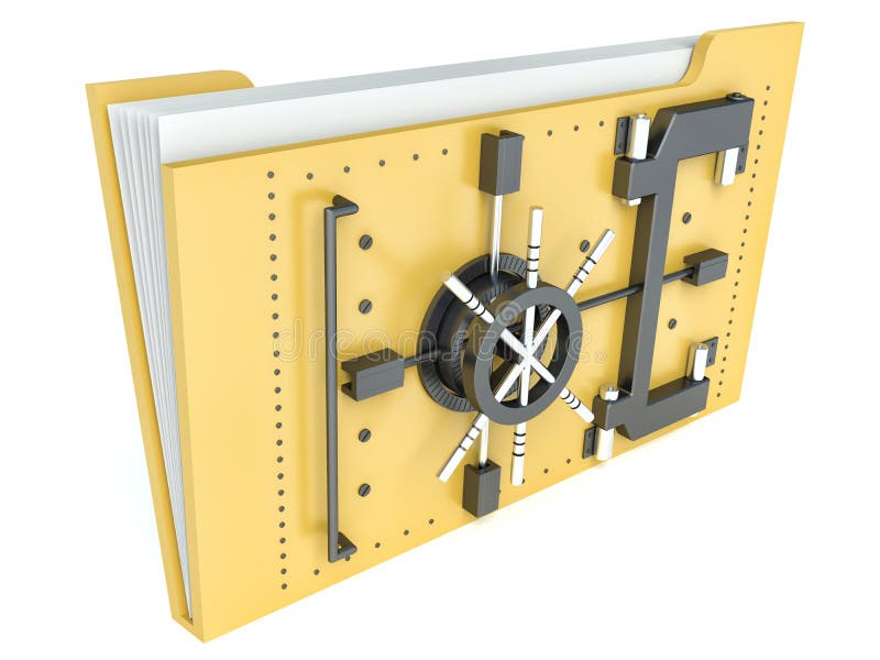 Data Security Concept. Locked Folder with Combination Lock Stock ...