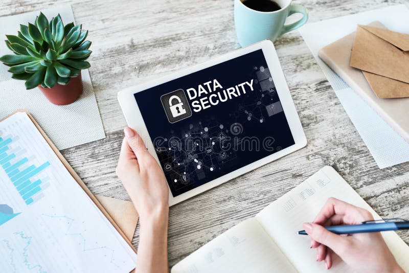 Data Security, Cyber Protection, Information Privacy Concept on Device ...