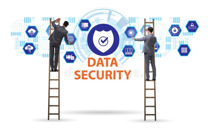 Data Security in Cybersecurity Concept Stock Image - Image of attack ...