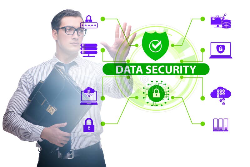 Data Security in Cybersecurity Concept Stock Illustration ...
