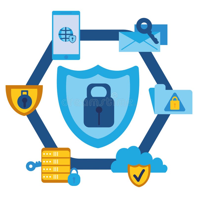Data security design stock illustration. Illustration of data - 300821207