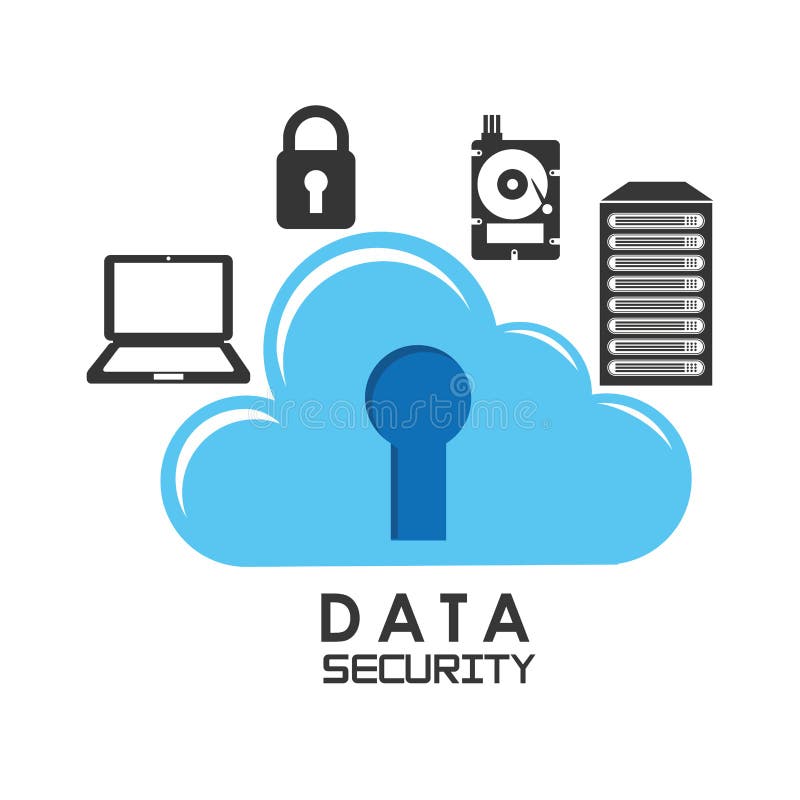 Data security design stock illustration. Illustration of computing ...
