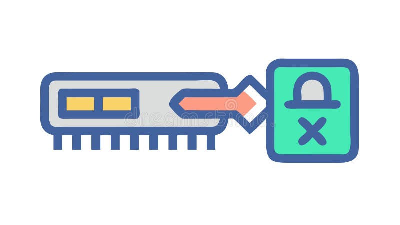 Data Security Failure, Locked USB Port, Access Denied, Vector Design ...