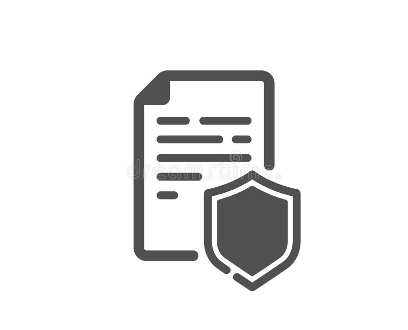 Data Security Icon. Privacy Document Sign. Vector Stock Vector ...