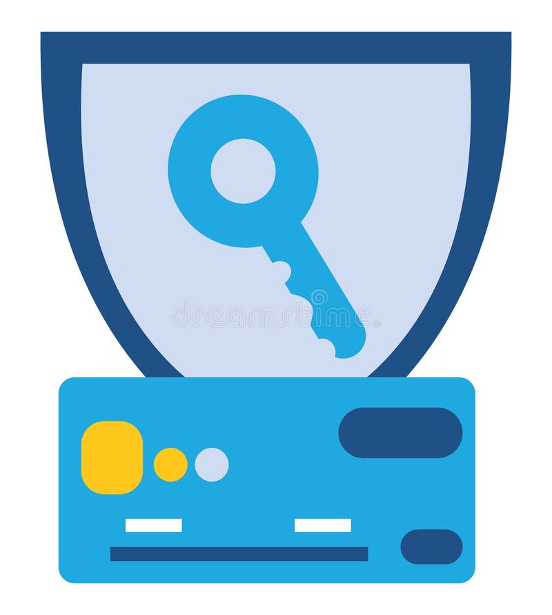 Data Security Illustration of Credits Cards Stock Illustration ...