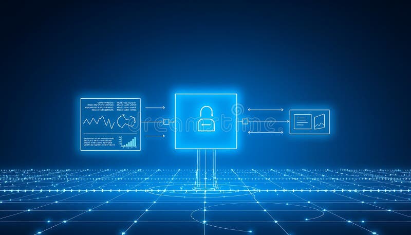 Data Security Lock, Digital Protection Symbol Generative AI Stock ...