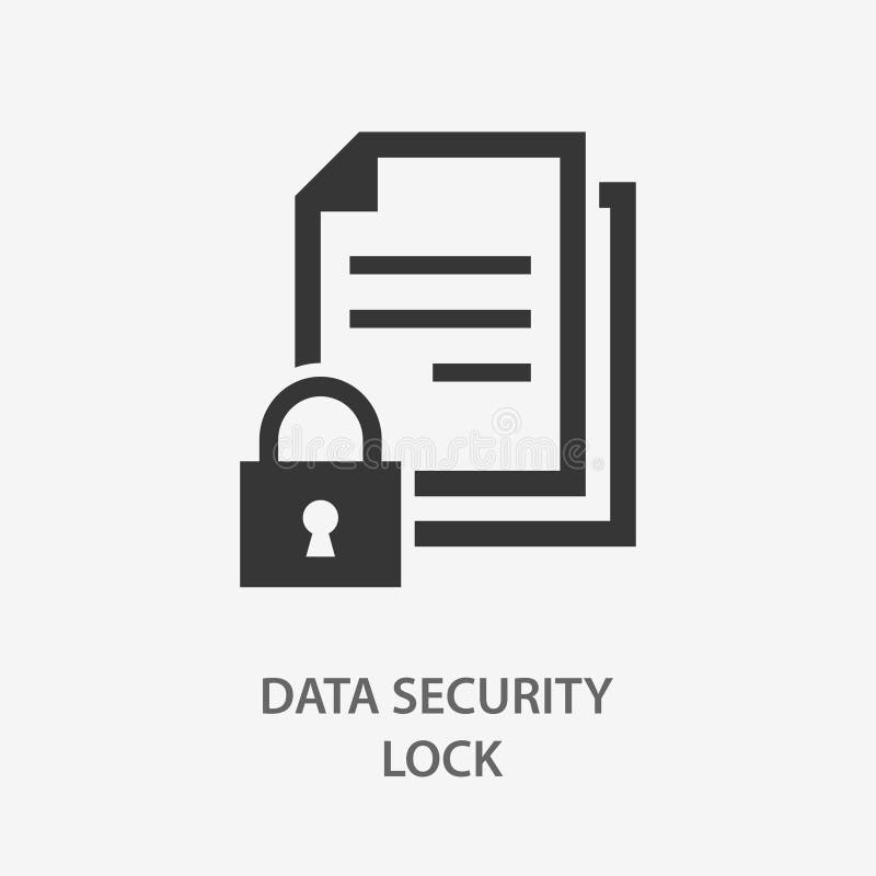 Data Security Lock Icon. Vector Illustration for Graphic and Web Design ...