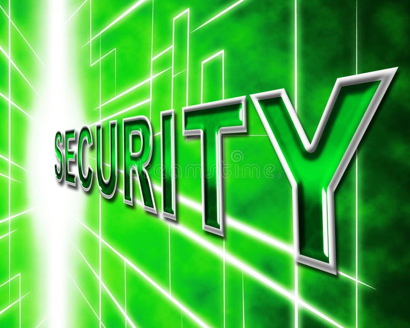 Data Security Means Knowledge Protected and Login Stock Illustration ...