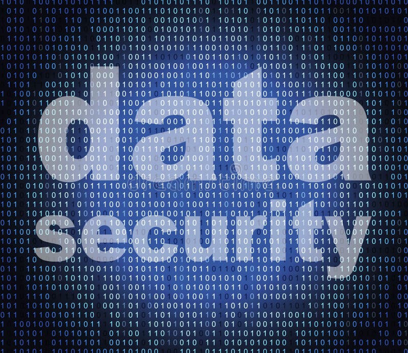 Data Security Means Secure Facts and Bytes Stock Illustration ...