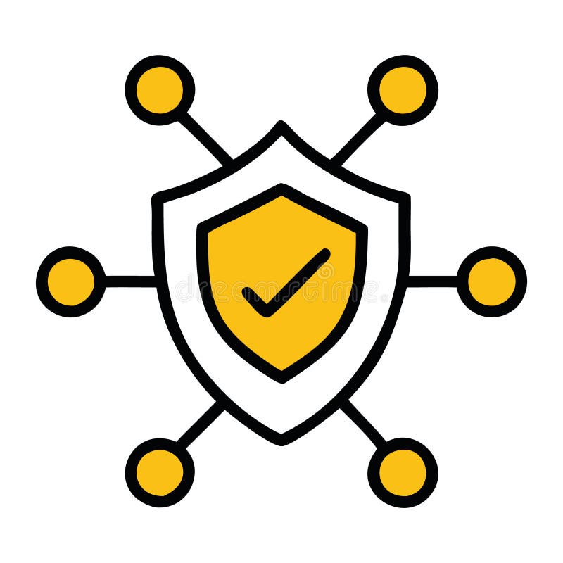 Data security network icon stock illustration. Illustration of ...