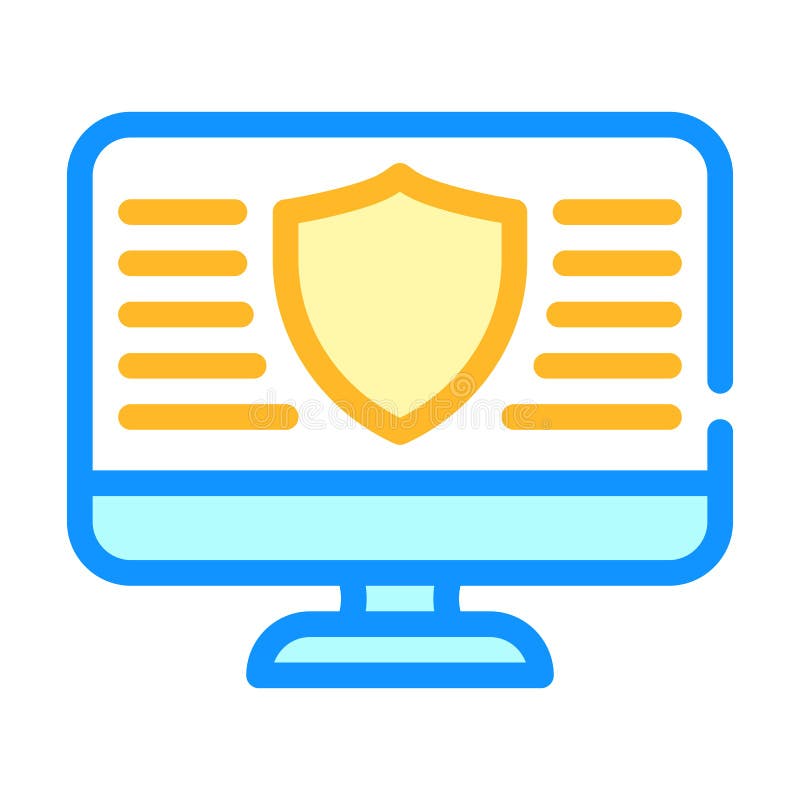 Data Security Operating System Color Icon Vector Illustration Stock ...