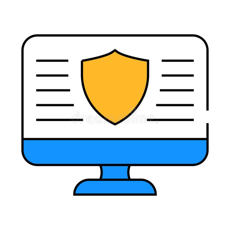 Data Security Operating System Icon Color Illustration Stock Vector ...