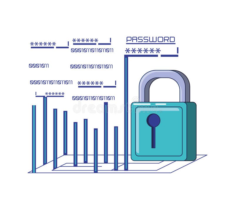 Data Security Password Access Stock Vector - Illustration of internet ...