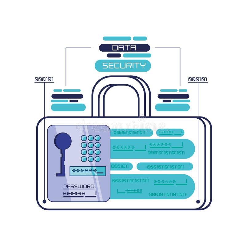 Data Security Password Access Stock Vector - Illustration of ...