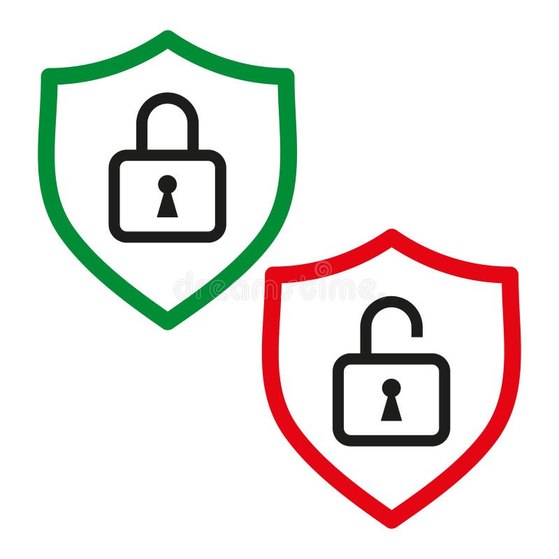 Data Security and Protection. Protection, Safety, Security Icons ...