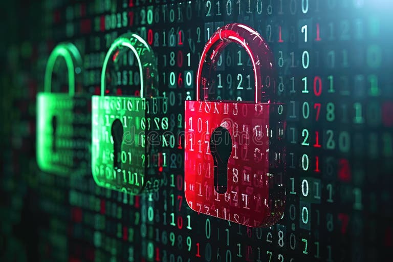 Data Security Risk Assessment. Cyber Security. Stock Illustration ...