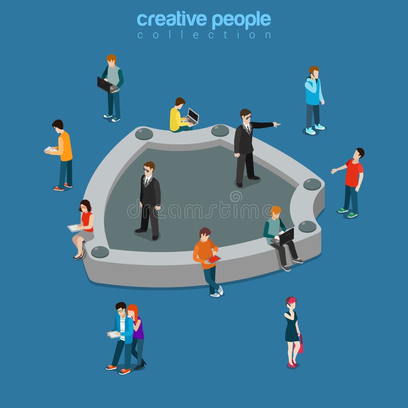 Data Security Shield Guards Flat Isometric Vector 3d Stock Vector ...