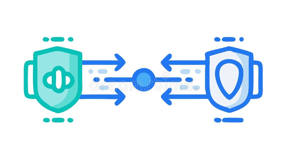 Data Security Shield for Protected Information Flow, Vector Design ...