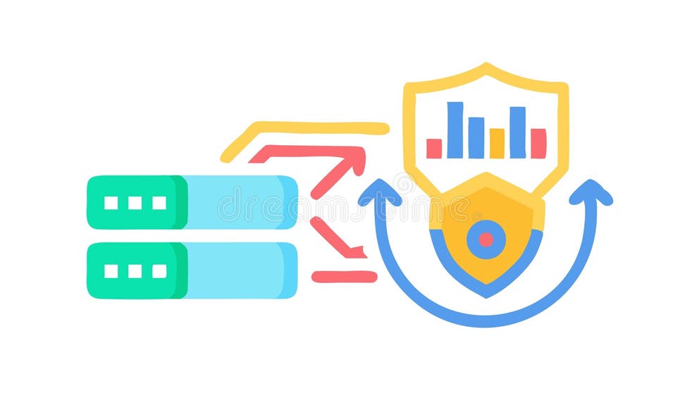 Data Security Shield, Protected Network, Vector Design Generative AI ...