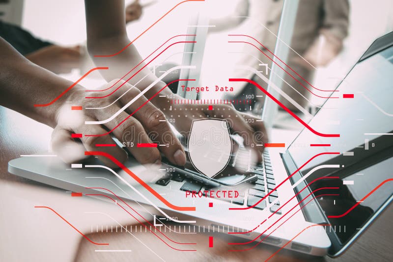 Data Security System Shield Protection Verification Concept with Stock ...