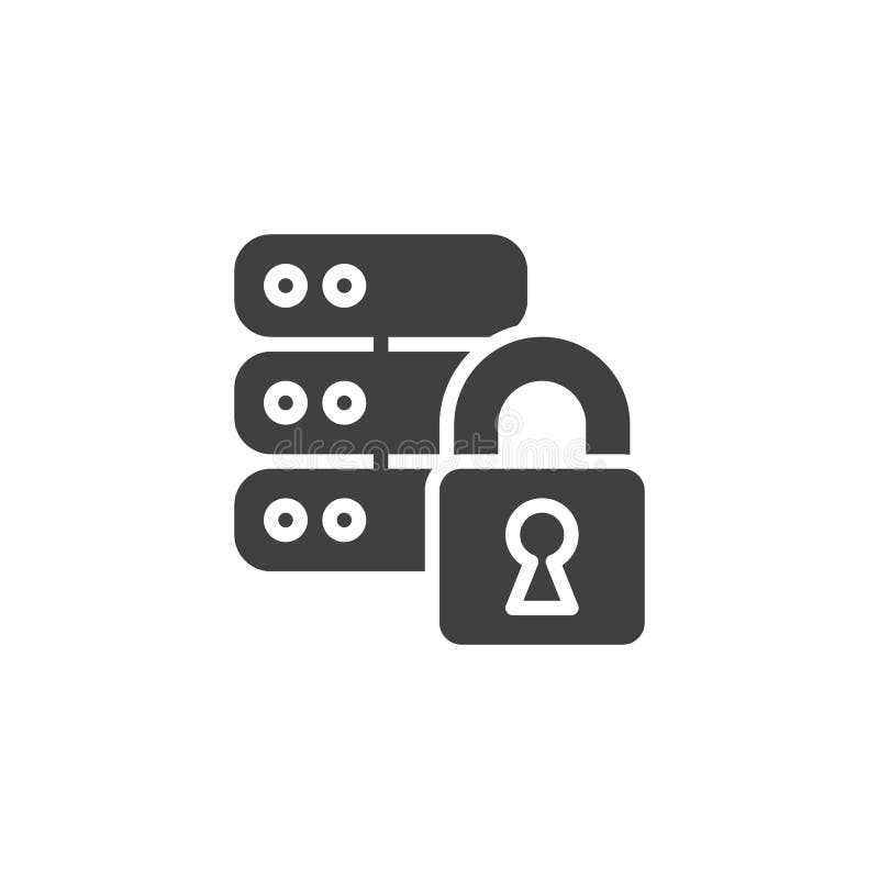 Data security vector icon stock vector. Illustration of solid - 266539773
