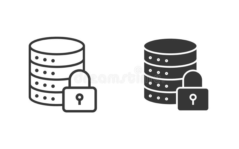 Data Security Vector Icon for Graphic and Web Design. Stock Vector ...