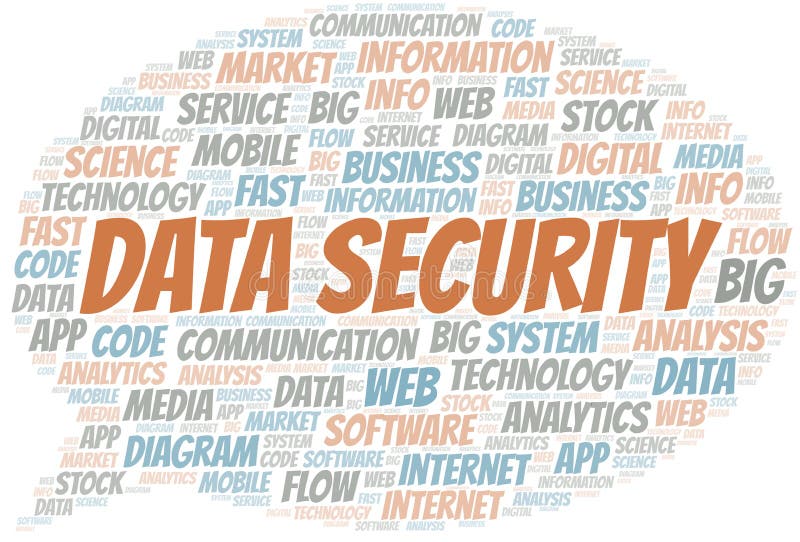 Data Security Vector Word Cloud, Made with Text only. Stock ...