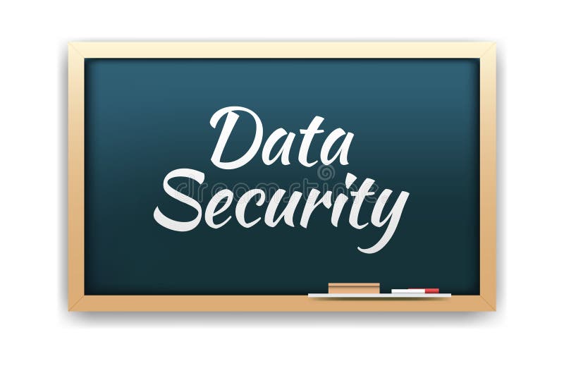 Data Security Word Chalkboard Stock Vector - Illustration of icon ...