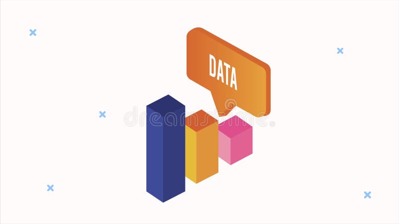 Statistics Bars Columns Growth, Arrow Up. Finance Infographic Animation ...