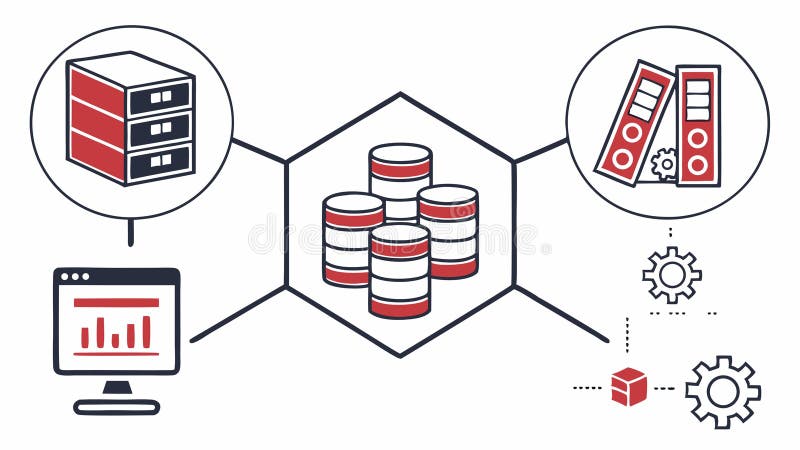 Data Server Architecture Cloud Computing Storage Network Vector Design Generative Ai Stock