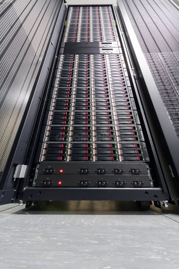 Data server in big rack stock photo. Image of megaphone - 30983860